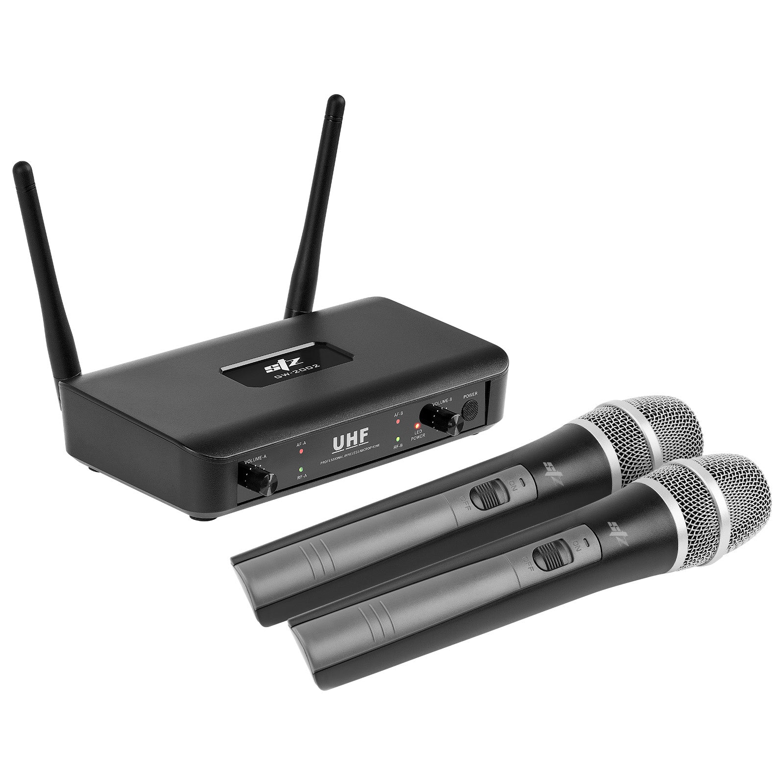 Dual Channel UHF Wireless Microphone System (GW-2002) – NipponAmerica