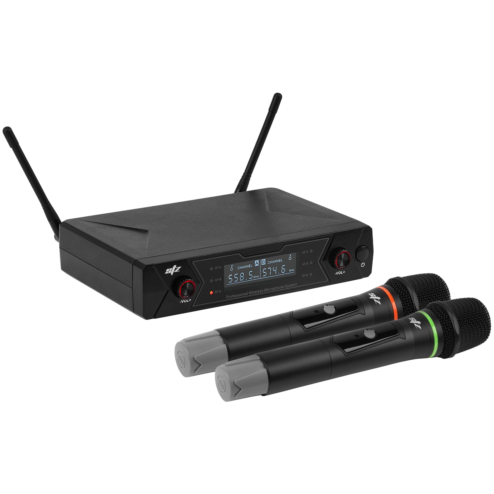 Dual Channel UHF Wireless Microphone System (STZ-W7902) – NipponAmerica